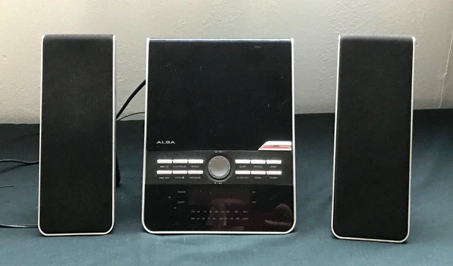 ALBA SYS2047CD ALARM clock radio CD player with speakers - working £14. ...