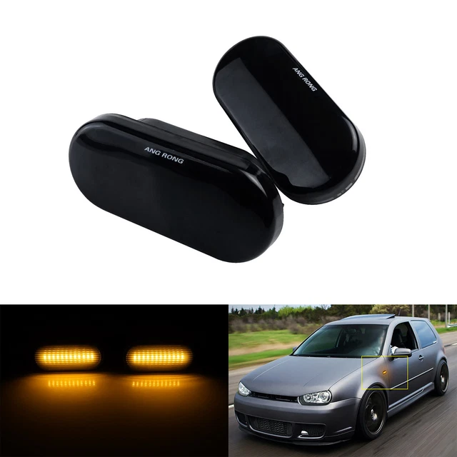 BLACK LENS LED Side Indicator Repeater Light For SEAT Ibiza Leon Toledo ...