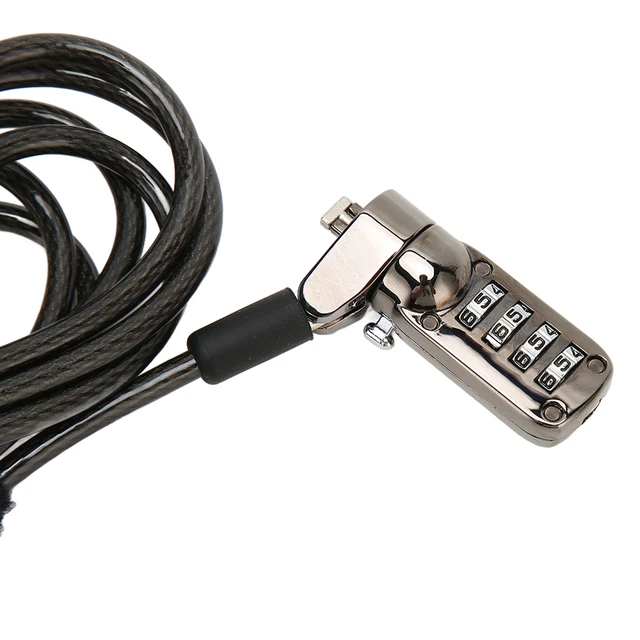LAPTOP CABLE LOCK 4 Digit Password Anti Theft Cut Resistant Adjustable ...