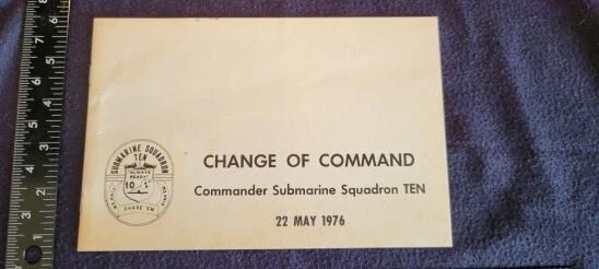 RARE US NAVY Submarine Squadron 10 "Change Of Command" Event Guest ...