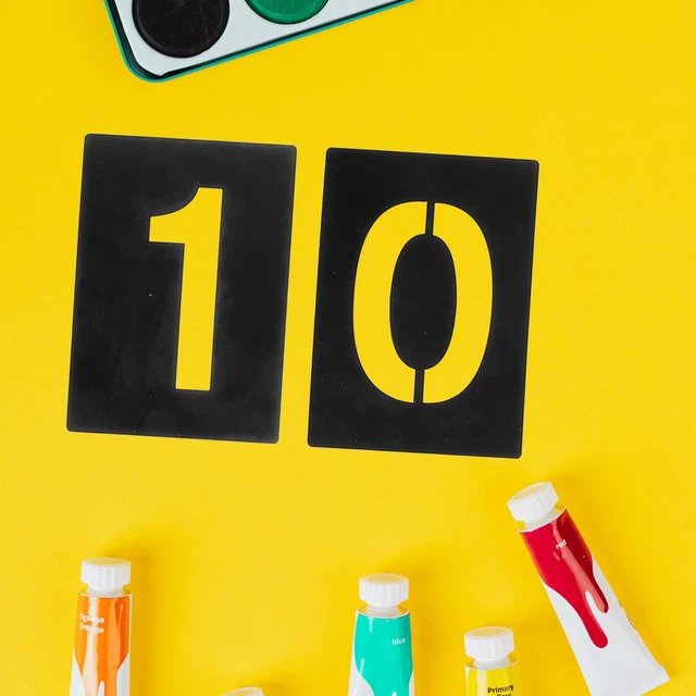 PVC NUMBER STENCILS 0 9 Reusable Templates for Painting Wood Signs ...