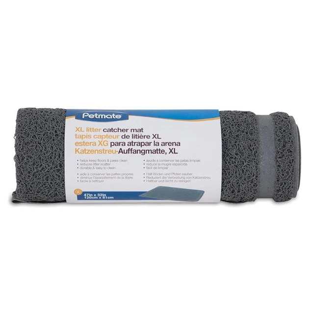 LITTER CATCHER MAT Extra Large, Grey, Model:22990 47x32x0.25 Inch (Pack ...