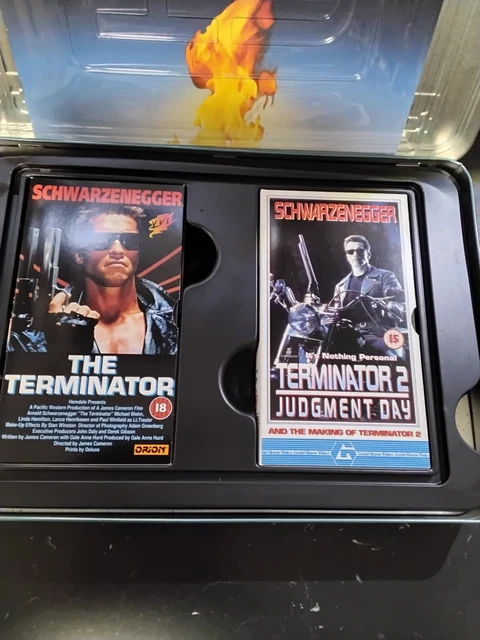 THE TERMINATOR T2 Metal Box Double VHS Video Cassette Tapes 1985 £3.99 ...