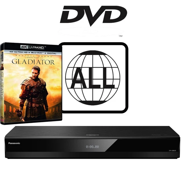 PANASONIC DP-UB820 DVD MultiRegion 4K Player includes Gladiator 4K UHD Disc EUR 451,45 - PicClick FR
