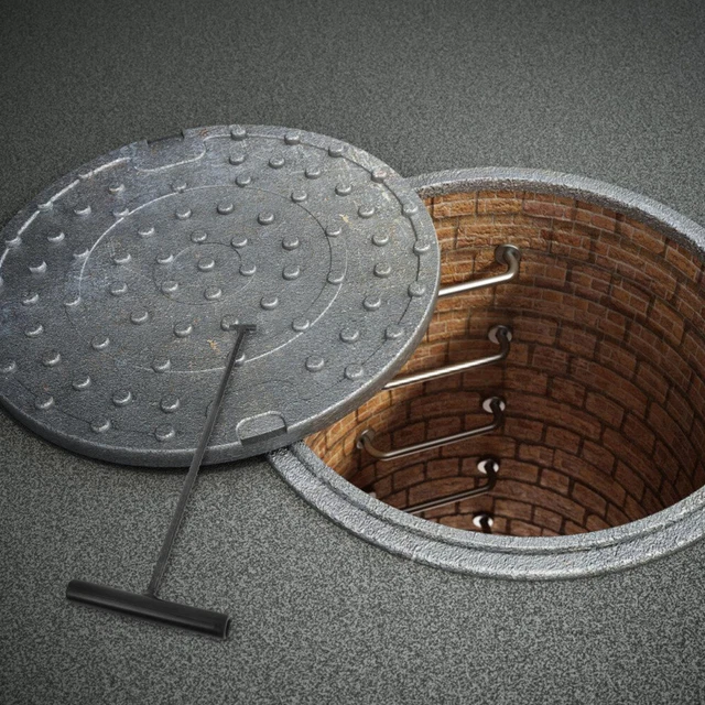 MANHOLE HOOK MANHOLE Lifting Pull Hook Metal Manhole Drain Grate £15.88 ...