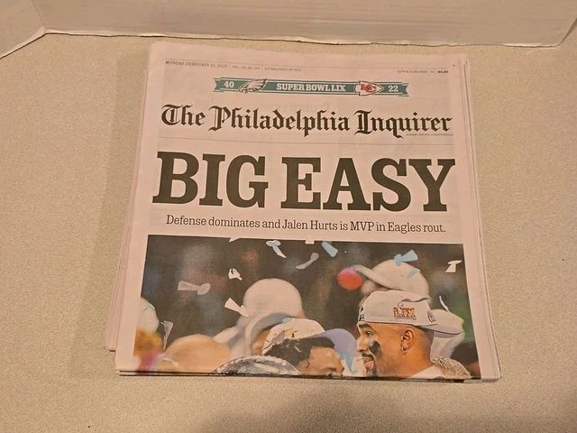 EAGLES BIG EASY Philadelphia Inquirer Feb. 10 2025 Newspaper SUPER BOWL ...