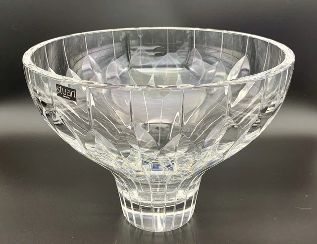 STUART CRYSTAL &PRISM& by John Luxton Large 10" Bowl £110.00 - PicClick UK