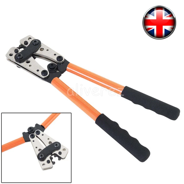 LARGE WIRE TERMINAL Crimping Tool Lug Crimper Cu/Al Terminal Plier 6 ...