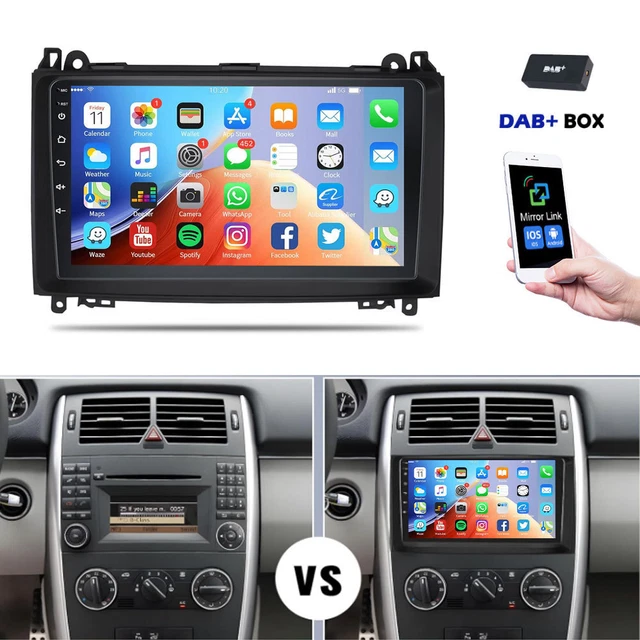 DAB+ AUTORADIO PER Mercedes-Benz Classe A/B/Vito W169 W639 W245 Navi ...