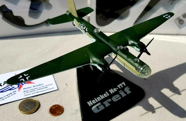 HEINKEL HE - 177 Greif WW2 Bomber Metallmodel 1:144 Atlas Avion ...