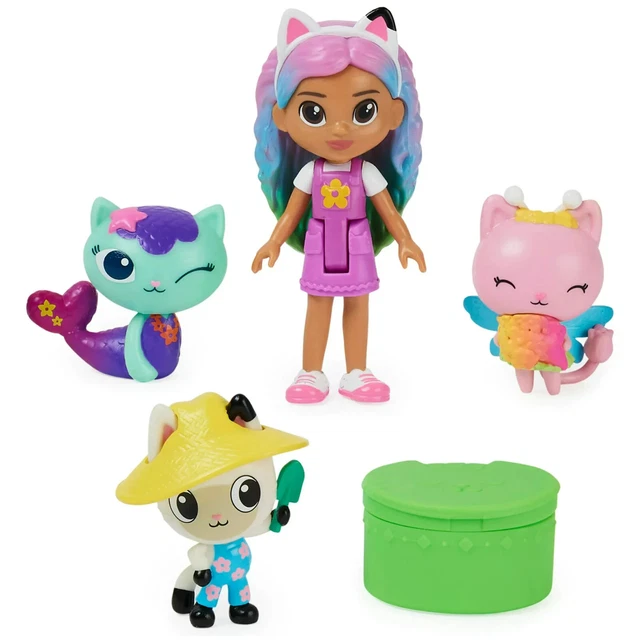 DREAMWORKS GABBY’S DOLLHOUSE Gabby and Friends Figure Set with Rainbow ...