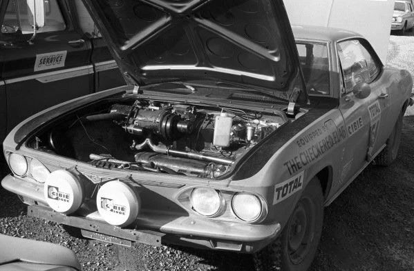 CHEVROLET CORVAIR MOTOR Racing 1972 Rally Car Historic Old Photo $9.00 ...