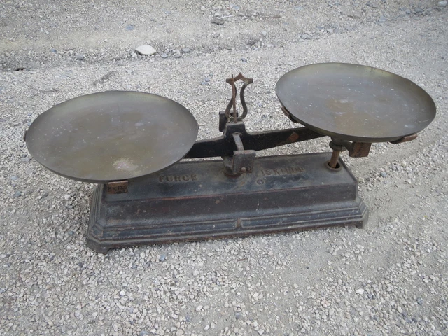ANCIENNE GROSSE BALANCE roberval force 15 kilos french antique weighing ...
