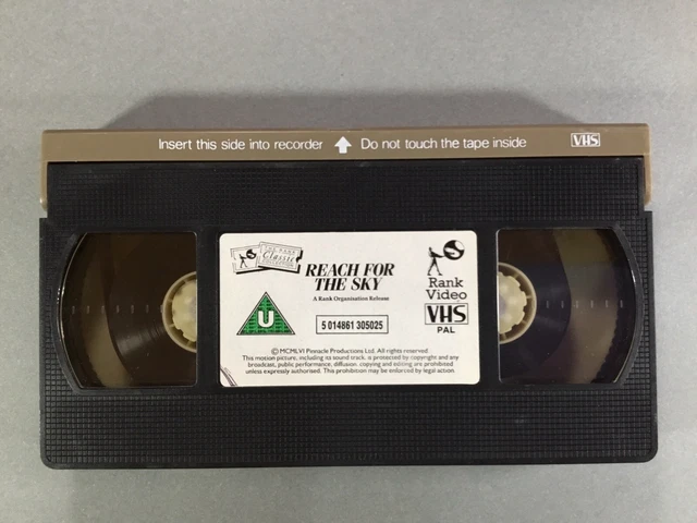 REACH FOR THE Sky, VHS Rank Video, Douglas Bader, Kenneth More, Cert U ...