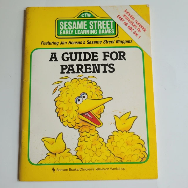 SESAME STREET EARLY Learning Games - A Guide For Parents Book - 1989 ...
