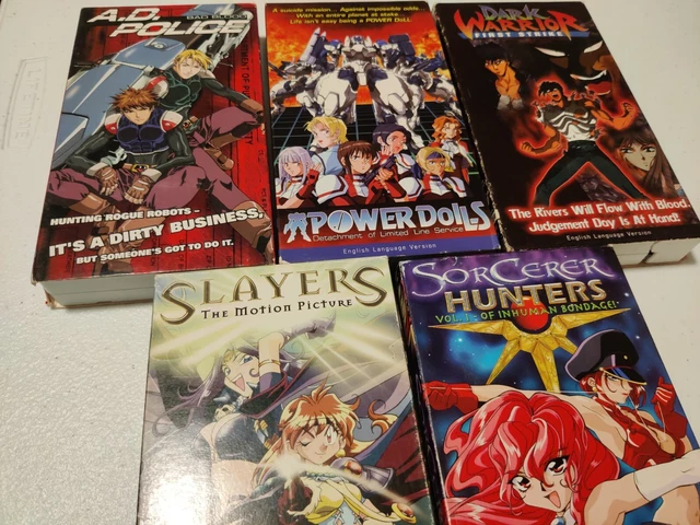 ADV DUB ANIME VHS Lot AD Police, Dark Warrior, Power Dolls, Slayers ...