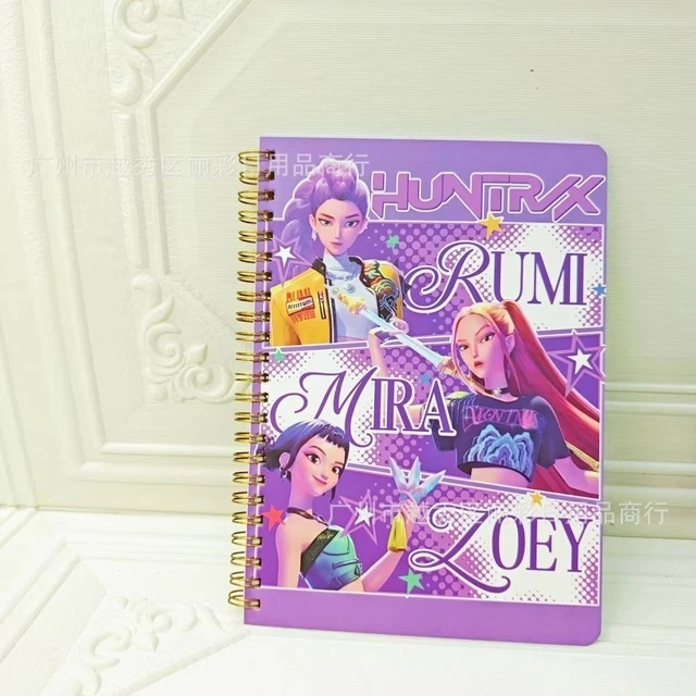 KPOP DEMON HUNTERS Huntrix Saja Notebook Rumi Mira Zoey Anime School ...