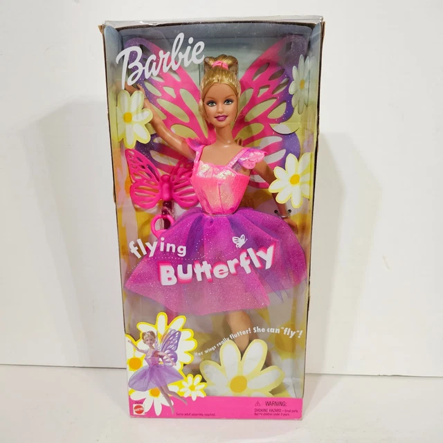 2000 MATTEL FLYING Butterfly Barbie Doll #29345 Her Wings Flutter Wind-up L1044 $38.99 - PicClick CA