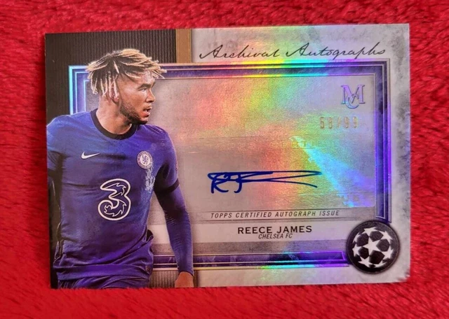 TOPPS REECE JAMES Autograph Card Chelsea FC 58 / 99 Museum Collection ...