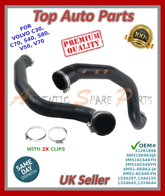 POUR VOLVO C30 S40 V50 C70 2.0D Tuyau Turbo Diesel Intercooler ...