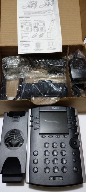POLYCOM VVX 411 Business IP Phone Gigabit PoE VOIP NEW With Accessories ...