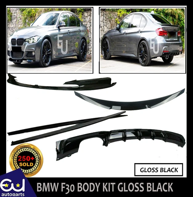 FOR BMW F30 Front Lip Splitter Rear Diffuser Spoiler M Performance ...