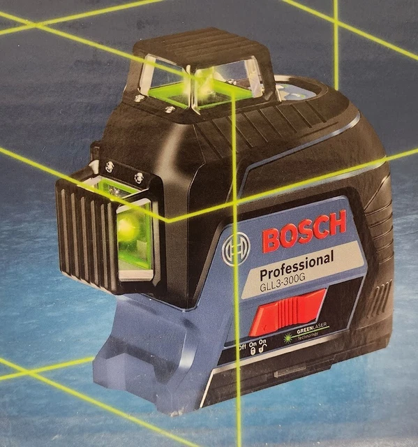 BOSCH GLL3-300G 360 Degree 3 Plane Leveling & Alignment Line Laser ...