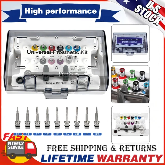 Dental Technician Tools Dental Implant Prosthetic Kit – Torque Wrench ...