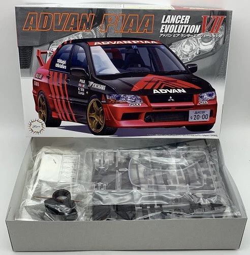 MITSUBISHI LANCER EVOLUTION VII ADVAN PIAA FUJIMI Bausatz im Maßstab 1: ...
