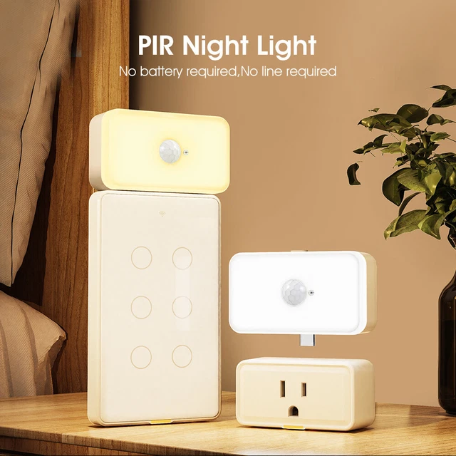 PIR NIGHT LIGHT Smart LED 5V 1A Wireless WiFi Human Body Induction ...
