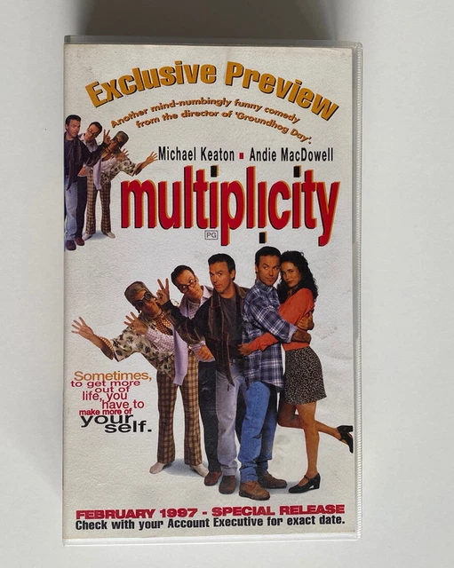 MULTIPLICITY [VHS] VIDEO Box Office Preview Tape Michael Keaton 1996 ...