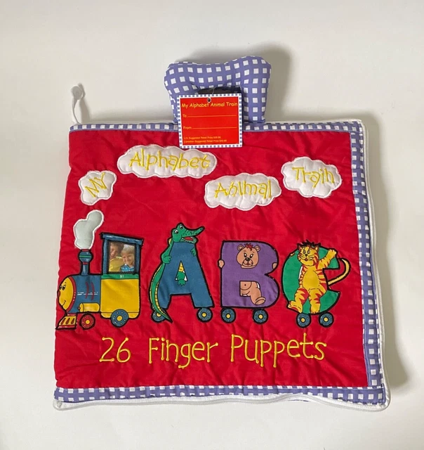VINTAGE MY ALPHABET Animal Train finger Puppets baby educational toy ...