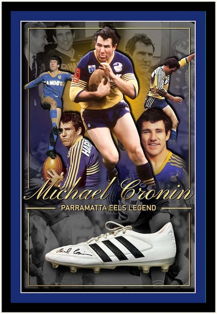MICK CRONIN PARRAMATTA Eels Legend Signed Boot - Framed $799.00 ...