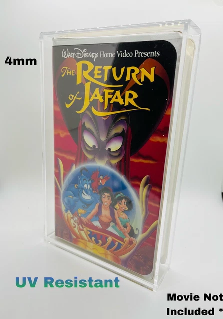 DISNEY MOVIE CLAMSHELL VHS Video Cassette Tape Acrylic Display Case 4mm ...