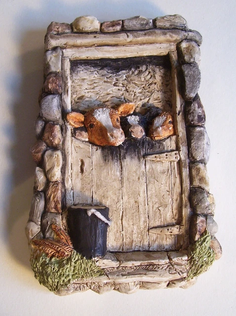 STEF OTTEVANGER WALL plaque with cows Hand made in England £12.00 ...