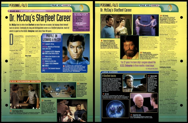 DR. MCCOY'S STARFLEET Career - Starfleet Personnel - Star Trek Fact ...