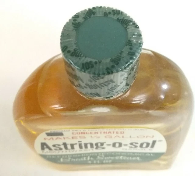 VINTAGE Astring-o-Sol BRAND NEW FACTORY SEALED Mouth Wash- 4OZ MAKES 1/ ...