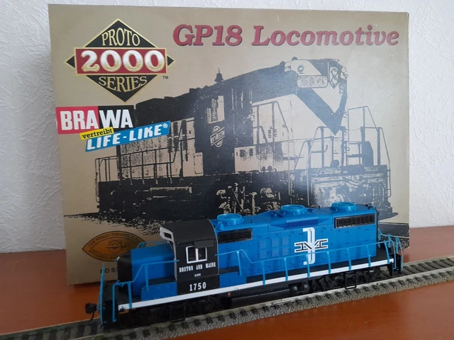 BRAWA, PROTO 2000 , H0 Diesellok, GP18 ,Boston & Maine , mit OVP, Gleichstrom EUR 49,00 ...