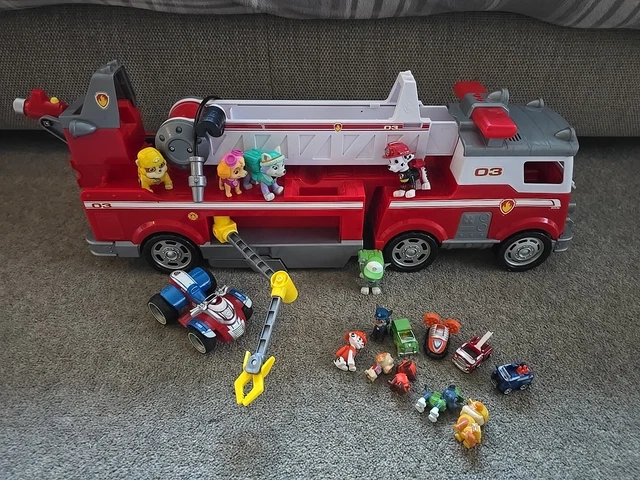 PAW PATROL ULTIMATE Rescue Marshall Fire Truck & 6 Figures And Ryder ...
