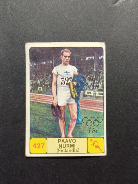 FIGURINA PANINI CAMPIONI dello Sport 1968/69 Paavo Nurmi 427 Finlandia ...