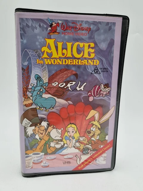 ALICE IN WONDERLAND Walt Disney Animated Classic VHS Video Tape Clamshell EUR 11,14 - PicClick IT