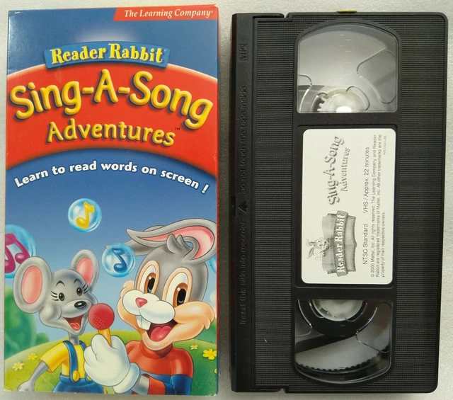 VHS READER RABBIT Sing-A-Song Adventures Learn to Read Words Screen ...