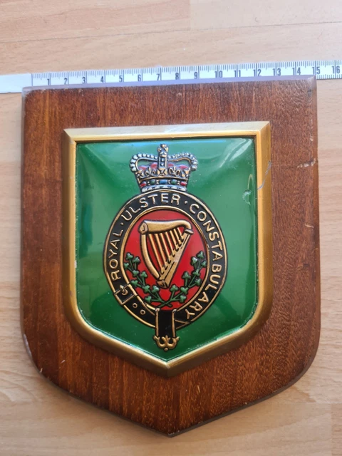 ROYAL ULSTER CONSTABULARY RUC Police Plaque / Shield Wooden EUR 25,00 ...