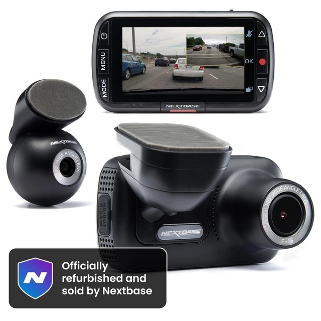 NEXTBASE 320XR FRONT & Rear Dash Cam 1080p HD Cam 140° Wide Angle Dash ...