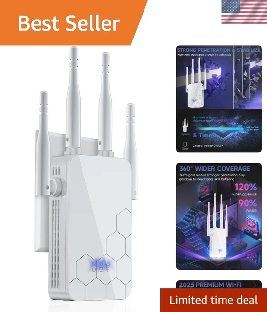 2025 NEWEST WIFI Extender Internet Booster, 10000 Sq.ft Long Range ...