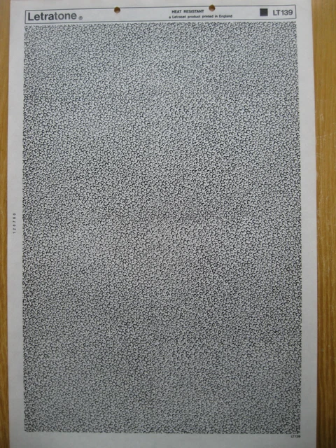 1 X LETRASET Letratone Sheet LT 139 a(bb) £10.77 - PicClick UK