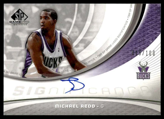 2005-06 SP JEU d'occasion édition Signification Michael Redd Auto Bucks ...