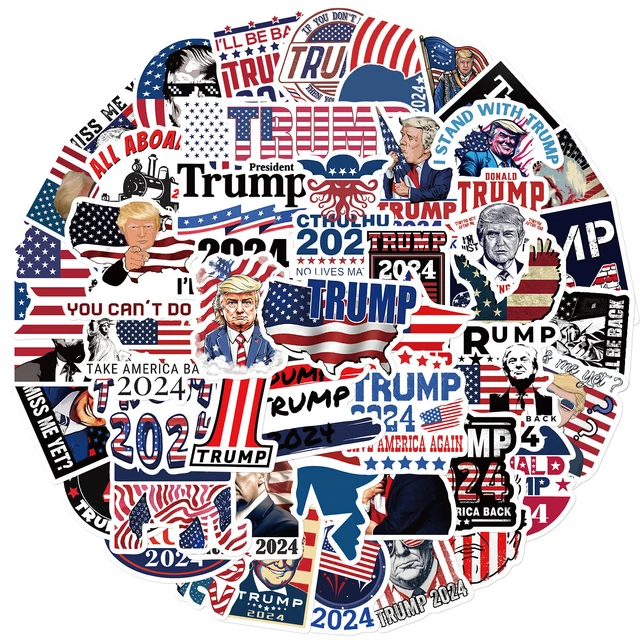 50 PCS DONALD Trump Stickers Decal 2024 President Election Campaign ...