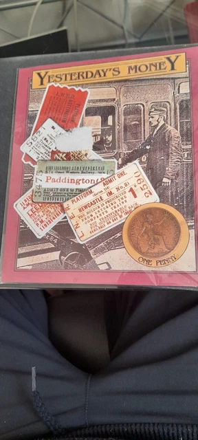 YESTERDAY'S MONEY PLATFORM Ticket-1915 One Penny Coin Unopened Produced ...