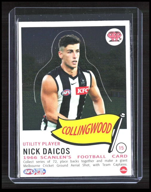 AFL 2024 TEAMCOACH Scanlen's Collingwood Nick Daicos 15 Football CB-2-3 ...
